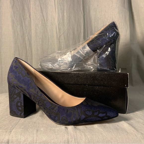 Karl Lagerfeld | Shoes | Karl Lagerfeld Aressa Textile Block Heels ...